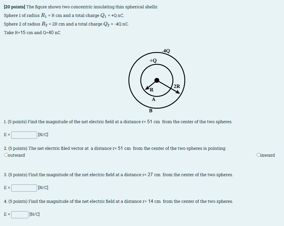 Solved [20 points] A uniformly charged disk of radius R=20 | Chegg.com