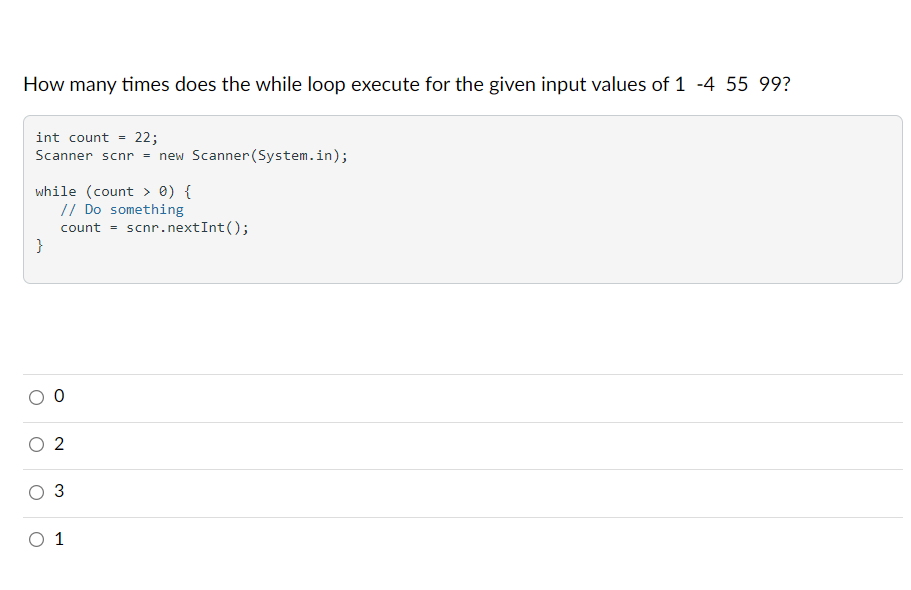 Solved int count =22; Scanner scar = new Scanner(System.in); | Chegg.com