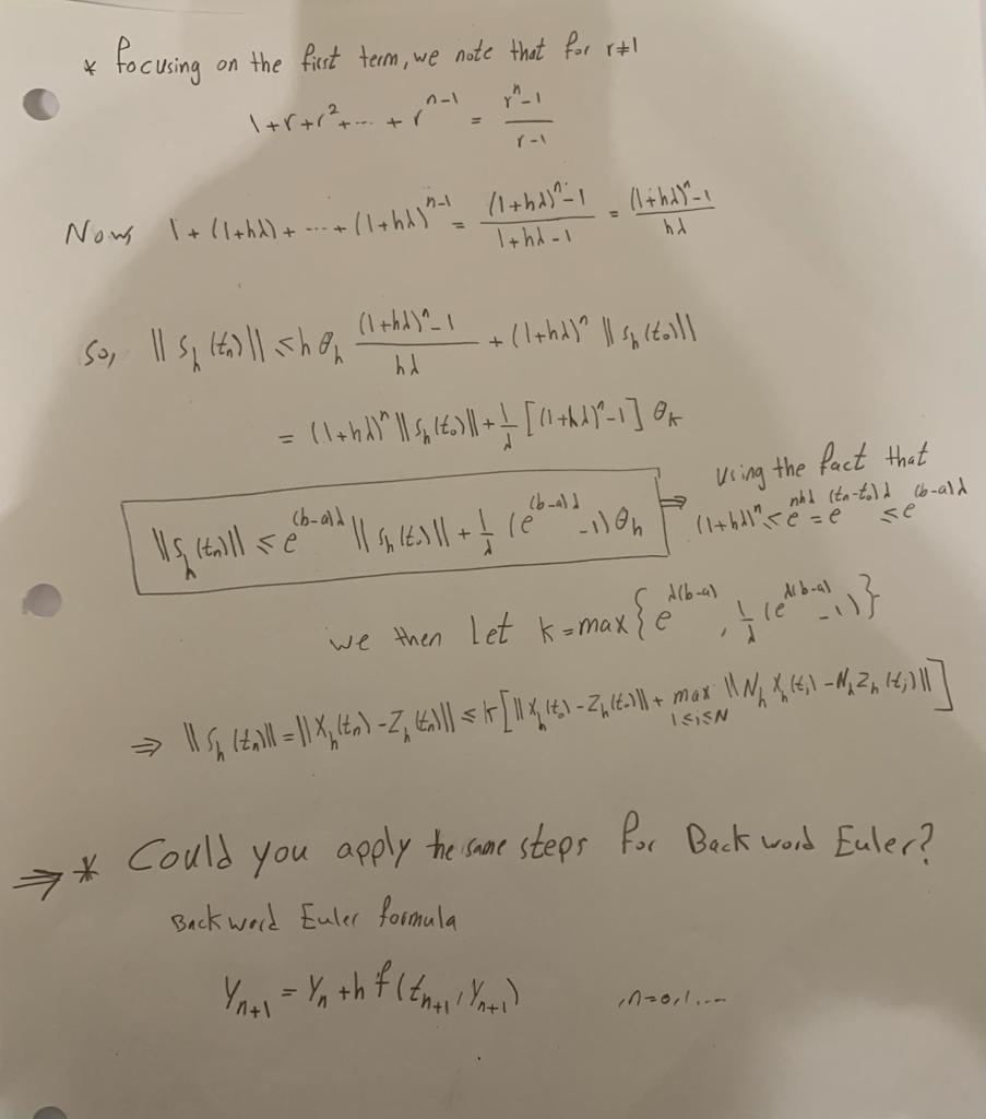 n = 0,1,2,- "O-stability of forward Euler dan 2 th f | Chegg.com