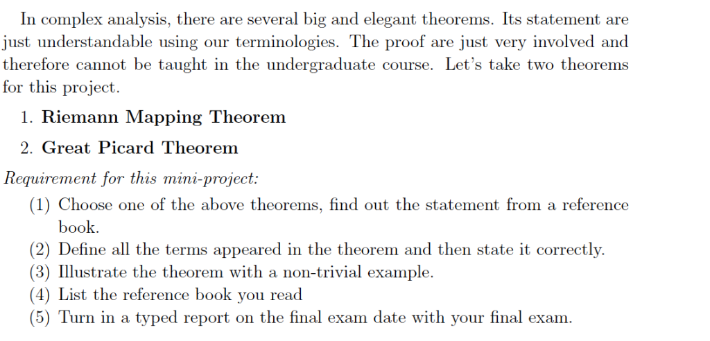 In complex analysis, there are several big and | Chegg.com
