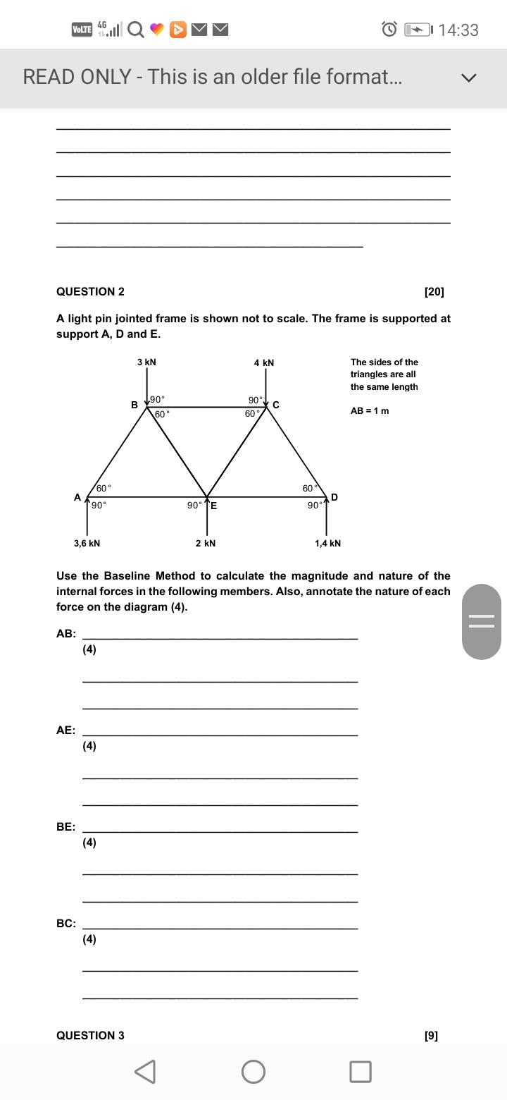 Solved 4G VOLTE 1 14:33 READ ONLY - This is an older file | Chegg.com