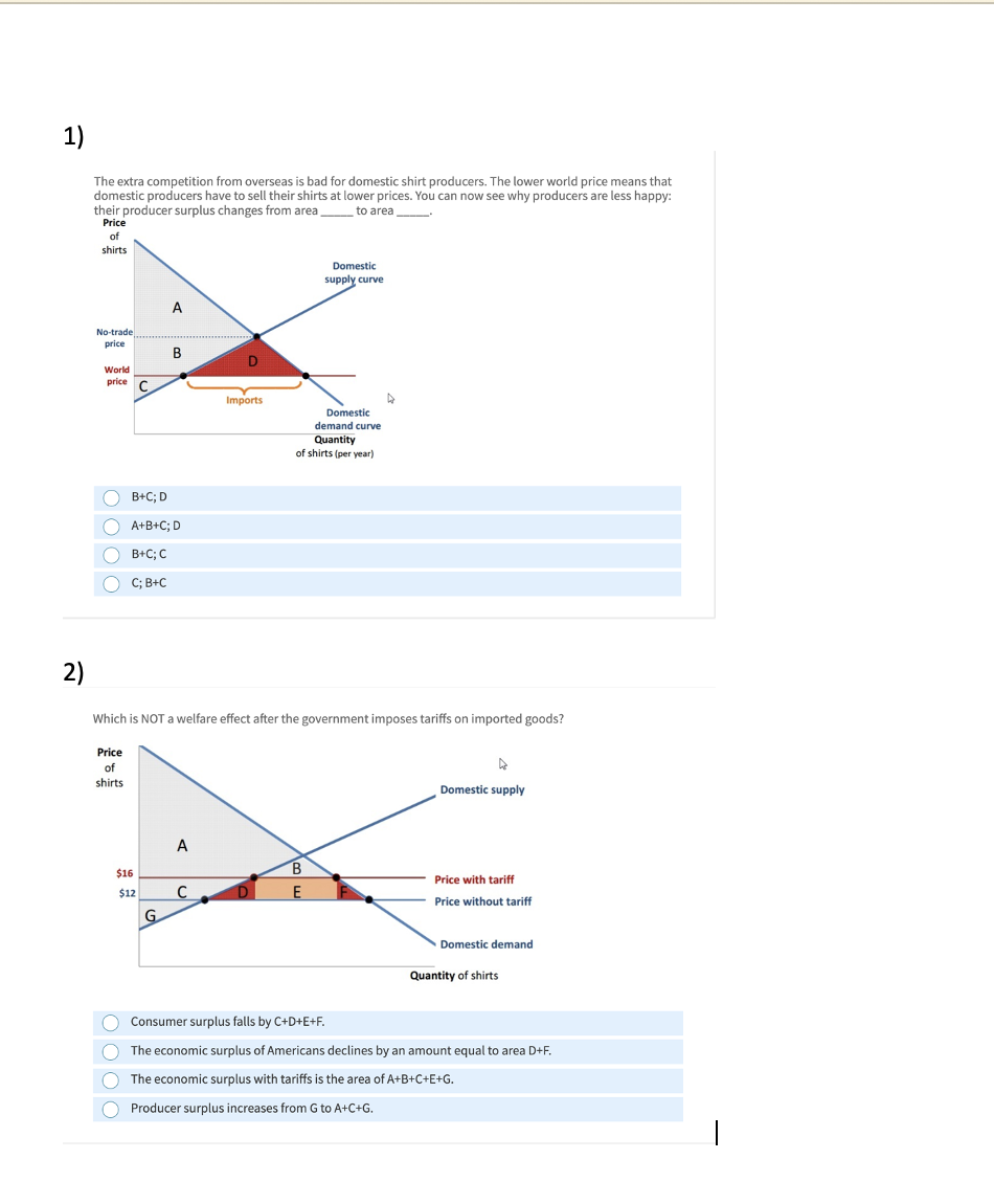 Solved The extra competition from overseas is bad for | Chegg.com