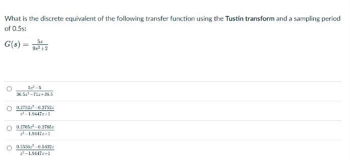 What is the discrete equivalent of the following | Chegg.com