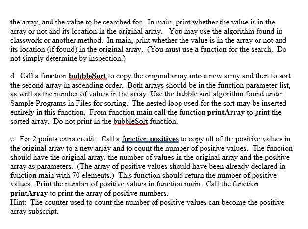 Solved The Array And The Value To Be Searched For In 