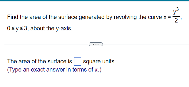 Solved Find the area of the surface generated by revolving | Chegg.com