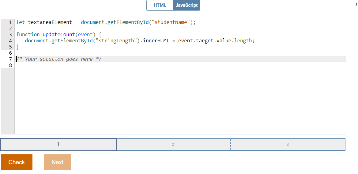 Solved QUESTION Register the updateCount event handler to | Chegg.com