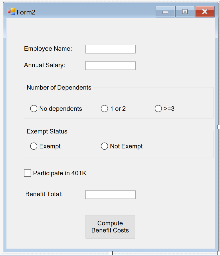 Solved Benefit Costs Calculation (C#) The ABC | Chegg.com