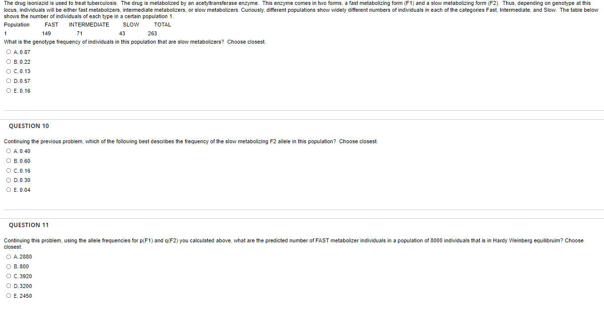 Solved shows the numher of indivirluals of each fvne in a | Chegg.com