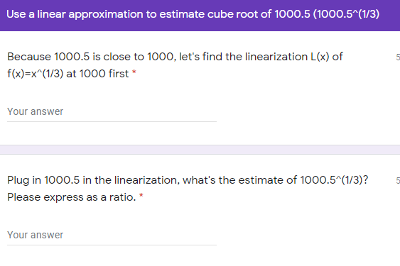 Solved Use a linear approximation to estimate cube root of | Chegg.com