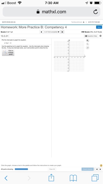 Solved 7:30 AM "11 Boost令 a mathxl.com MATH 0530-263 06) | Chegg.com