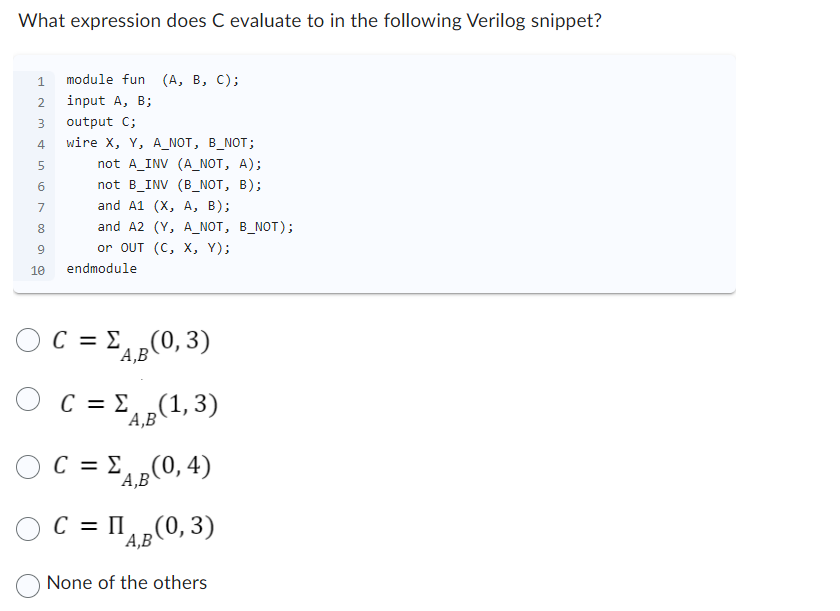Solved What expression does C evaluate to in the following | Chegg.com