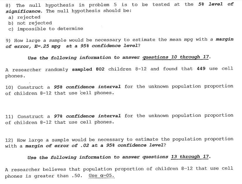 Solved Use the following information to answer questions 1 | Chegg.com