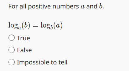 Solved For all positive numbers a and b, | Chegg.com