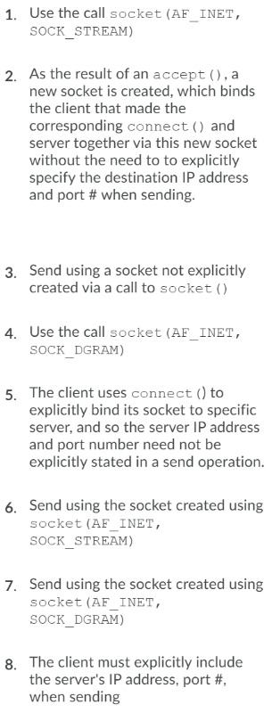 Solved TCP client-side socket actions. Match the general | Chegg.com Solved TCP client-side socket actions. Match the general | Chegg.com
