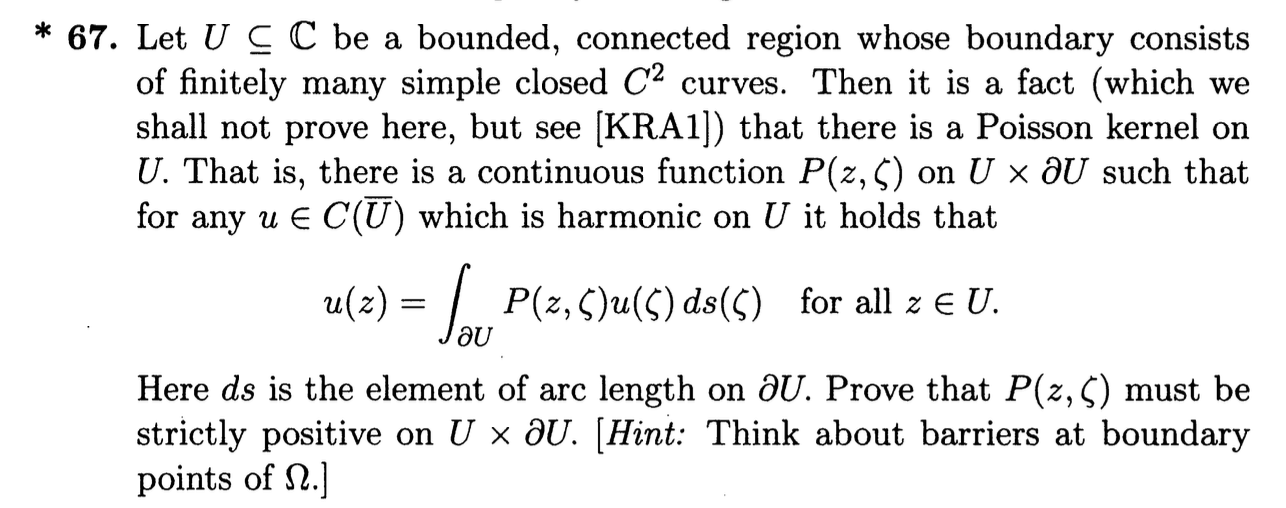 Complex analysis - Greene and Krantz Chapter 7, | Chegg.com