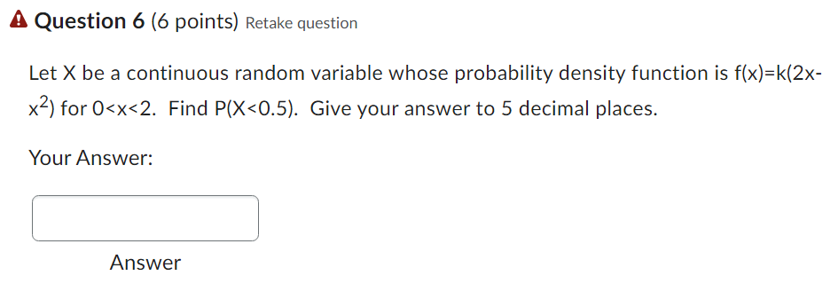 Solved Let X be a continuous random variable whose | Chegg.com