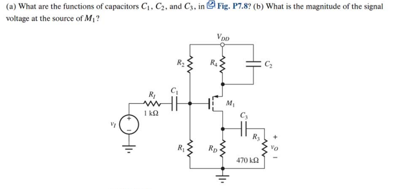 Solved (a) What are the functions of capacitors C1,C2, and | Chegg.com