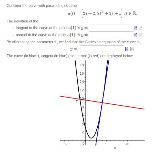 Solved Consider the curve with parametric equation | Chegg.com