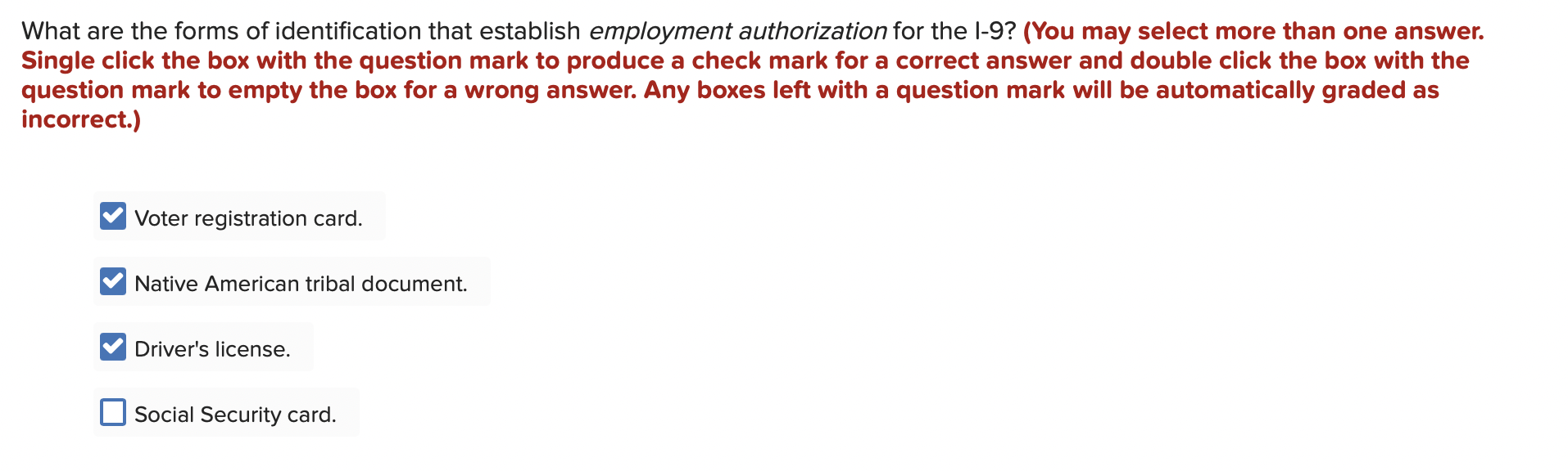 Solved What are the forms of identification that establish | Chegg.com
