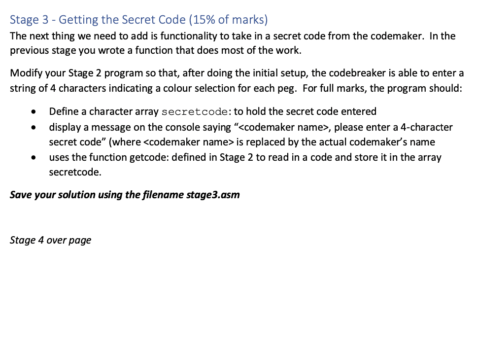 Solved Mastermind Background Mastermind is a code-breaking | Chegg.com