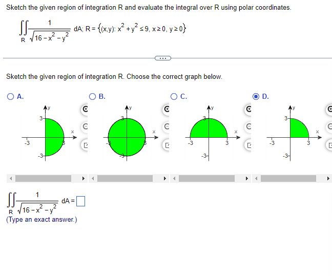 Solved Sketch the given region of integration R and evaluate | Chegg.com