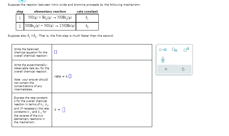 Solved Suppose the reaction between nitric oxide and bromine | Chegg.com