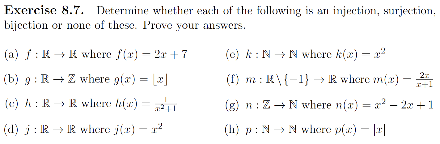Solved Exercise 8 7 Determine Whether Each Of The Following