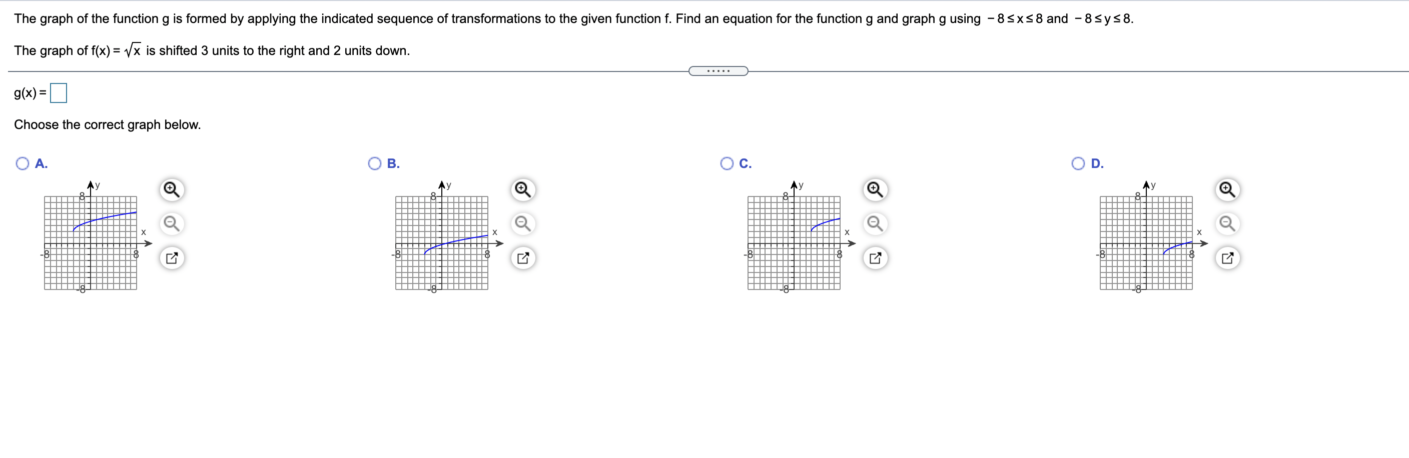 Solved The Graph Of The Function G Is Formed By Applying The 
