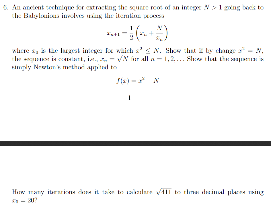 Solved 6. An ancient technique for extracting the square | Chegg.com