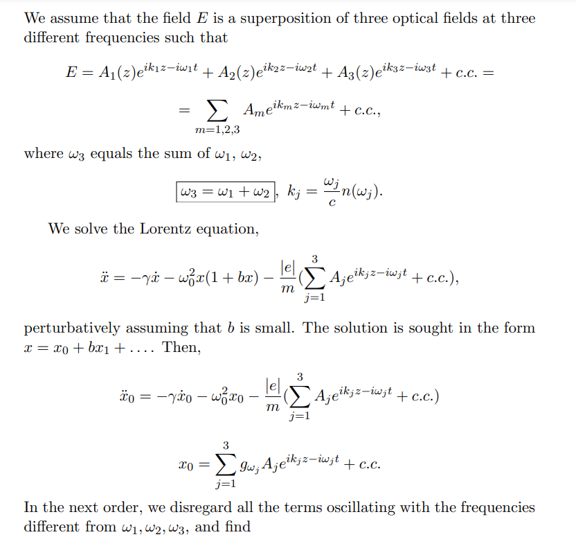 Solved Theory of 2nd order nonlinear effects and 3 wave | Chegg.com