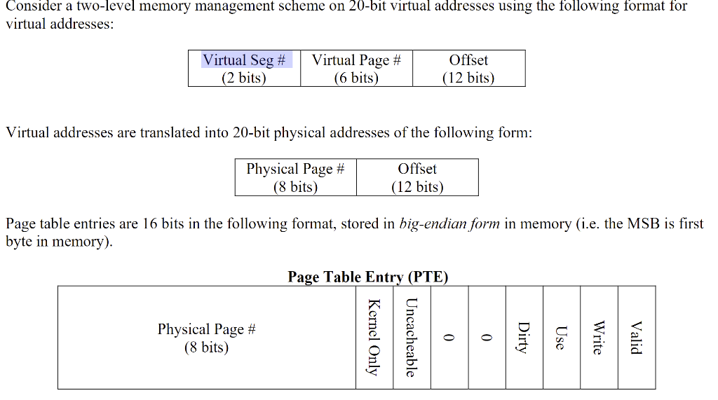 Solved Consider a two-level memory management scheme on | Chegg.com