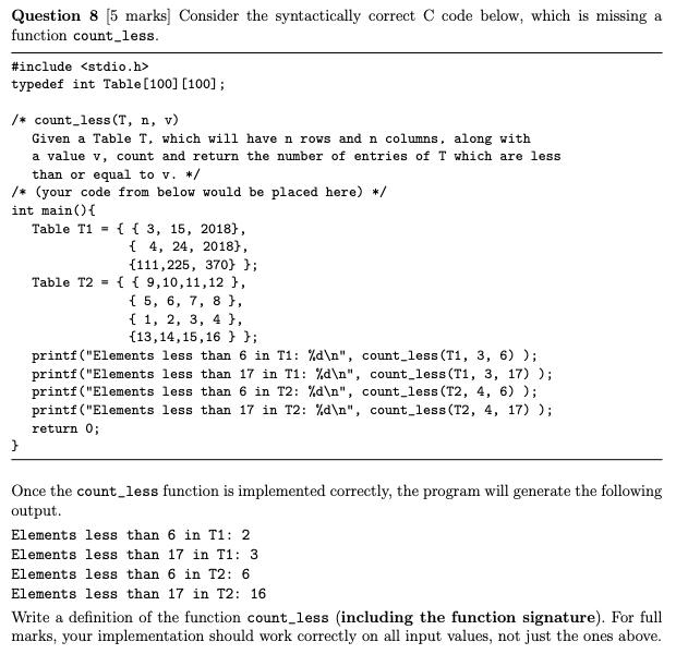 Solved Question 8 5 Marks Consider The Syntactically