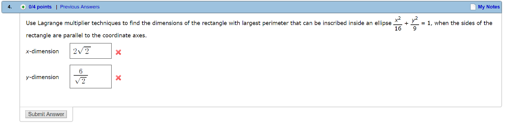 Solved Use Lagrange multiplier techniques to find the | Chegg.com Solved Use Lagrange multiplier techniques to find the | Chegg.com