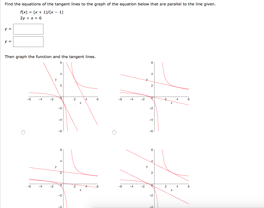 Solved Find the equations of the tangent lines to the graph | Chegg.com