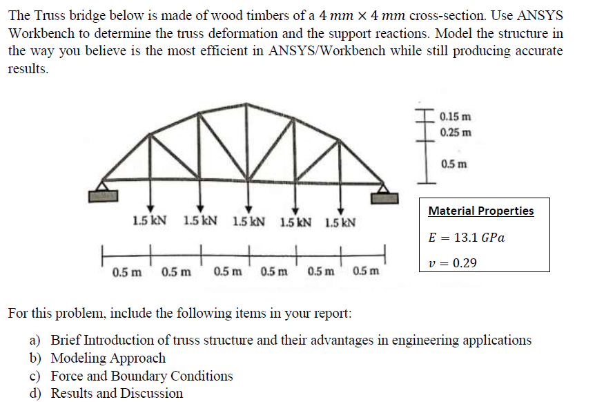 Use ANSYS Workbench taking into account all | Chegg.com