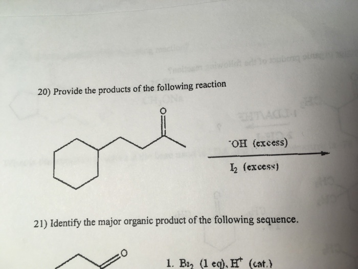 Solved 20) Provide the products of the following reaction OH | Chegg.com