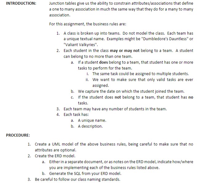 DUCTION: Junction tables give us the ability to | Chegg.com
