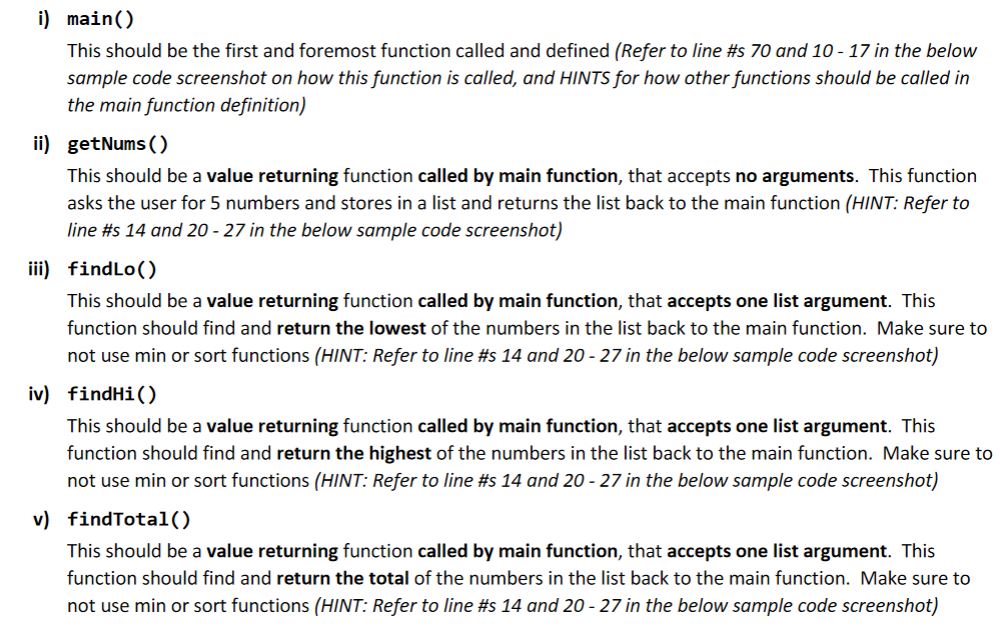 Solved Developing a modular Number Analysis Program (using | Chegg.com