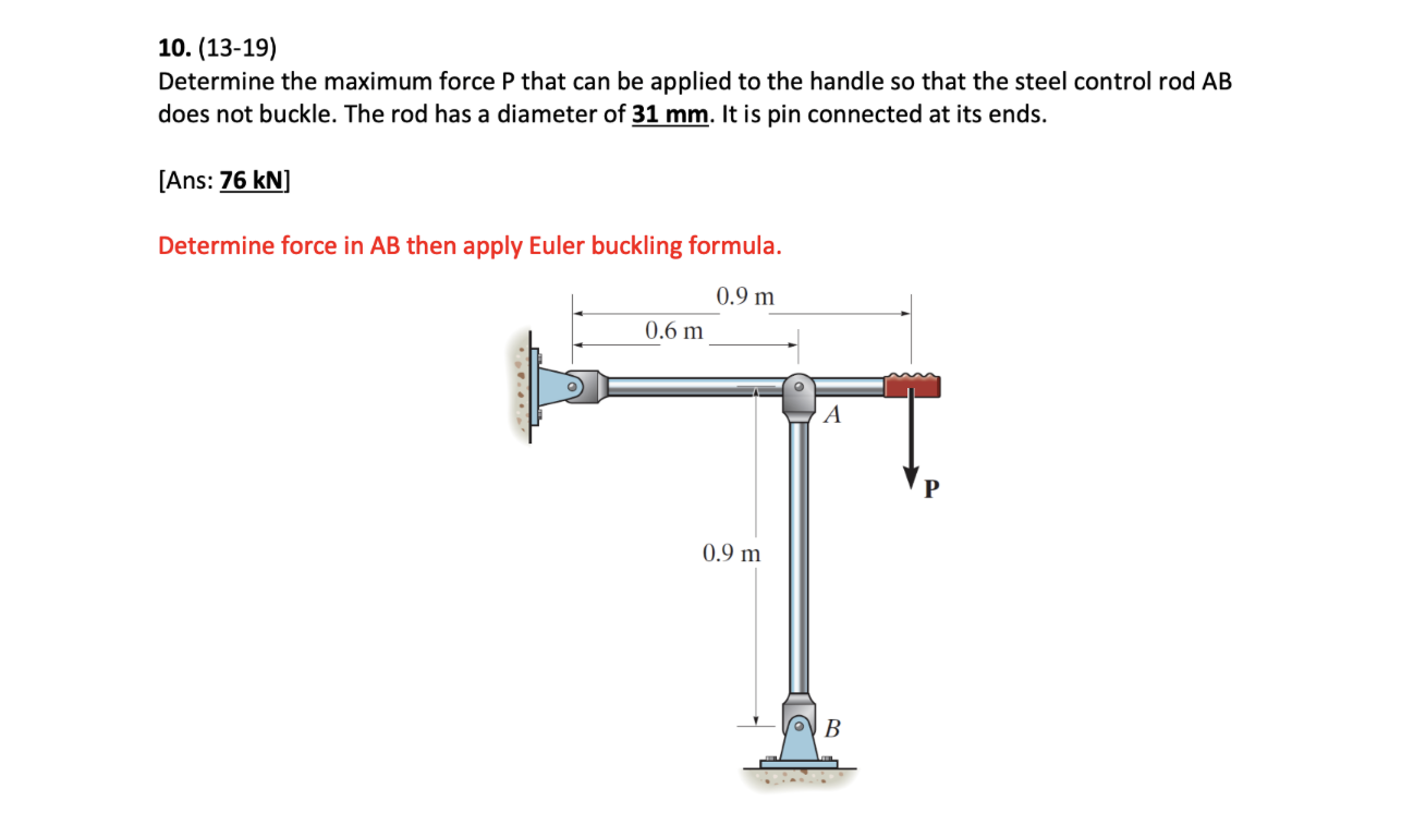 Solved 10. (13-19) Determine the maximum force P that can be | Chegg.com