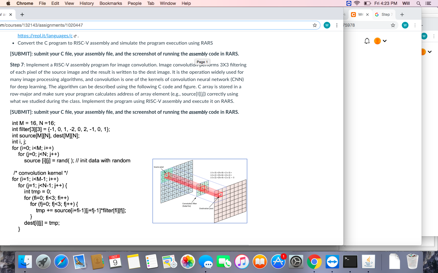 Step 7: Implement a RISC-V assembly program for image | Chegg.com