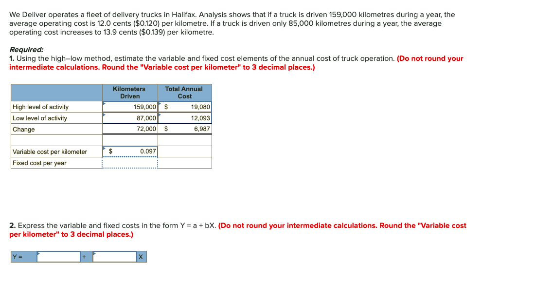 Solved We Deliver operates a fleet of delivery trucks in | Chegg.com