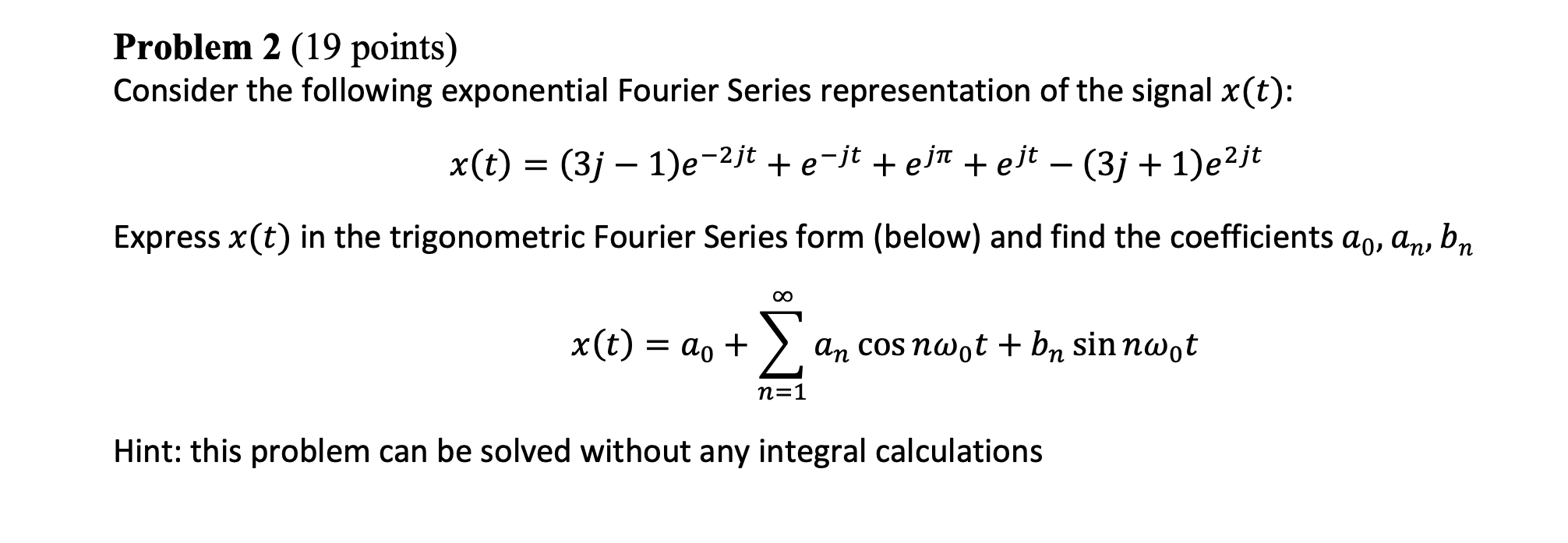 Solved Problem 2 (19 points) Consider the following | Chegg.com