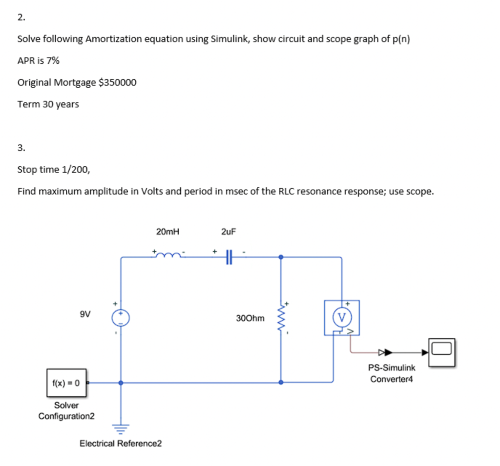 Solved Solve numbers 2 and 3 using Simulink and please | Chegg.com