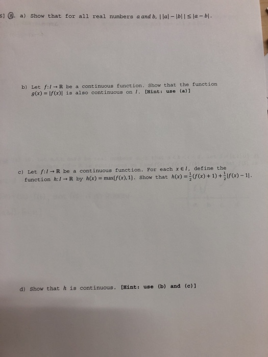 Solved 61 . a) show that for all real numbers a and b, I | Chegg.com