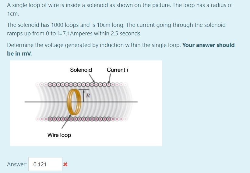 Solved A single loop of wire is inside a solenoid as shown | Chegg.com