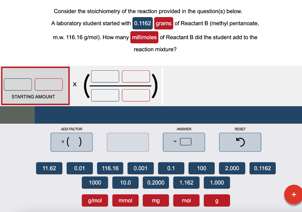 Solved Consider the stoichiometry of the reaction provided | Chegg.com