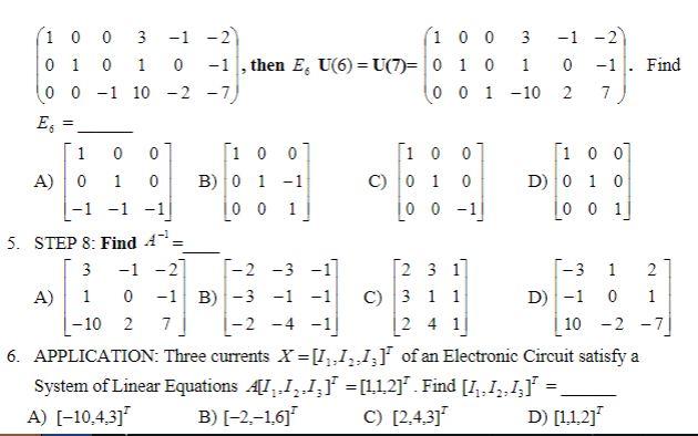 Solved In Problems 1 through 6, given 3 x 3 matrix A, 3 x 3 | Chegg.com