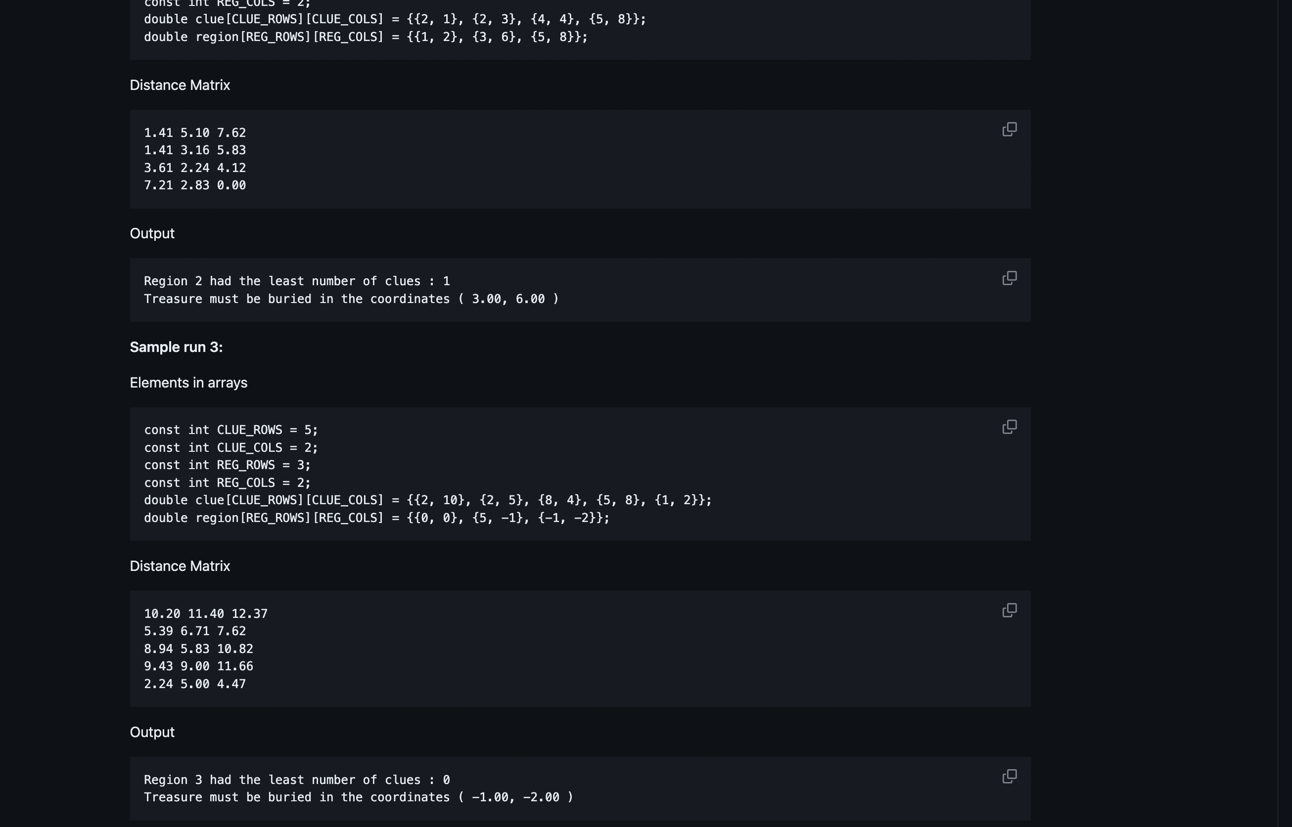 Solved Sample run 2: Elements in arrays const int CLUE_ROWS | Chegg.com