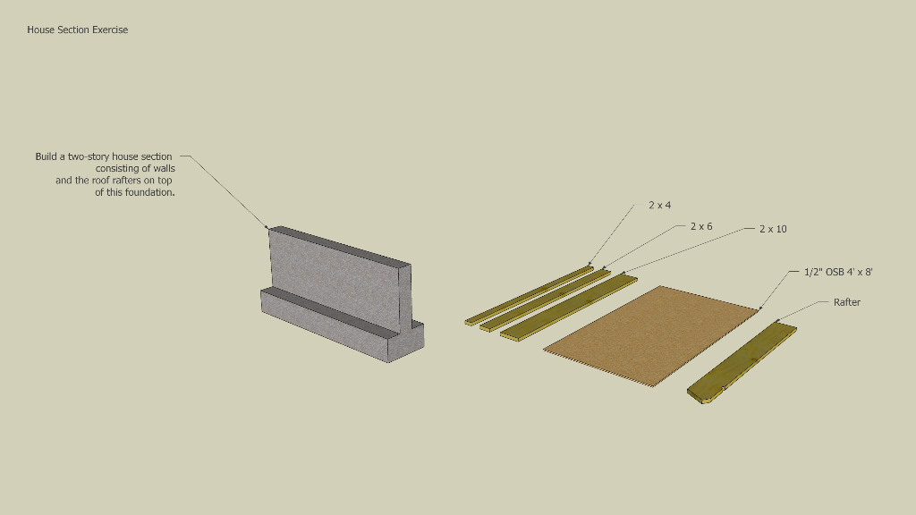 House Section Exercise Build a two-story house | Chegg.com