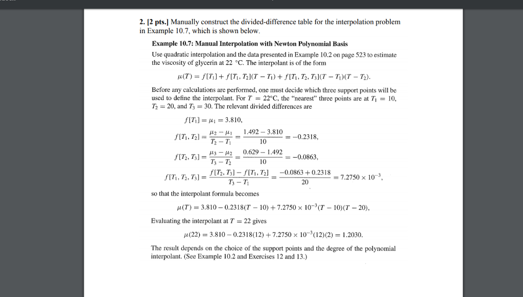 Solved MATLAB Manually construct the divided-difference | Chegg.com